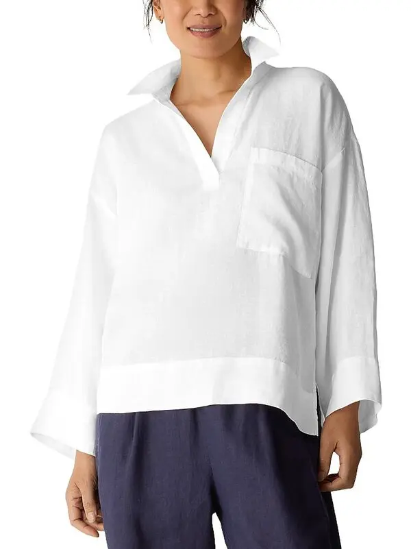 Eileen Fisher Classic Collar Shirt - White