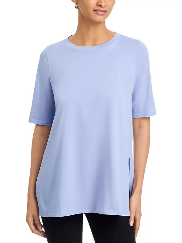 Eileen Fisher Crewneck Elbow Sleeve Tunic - Myrtle