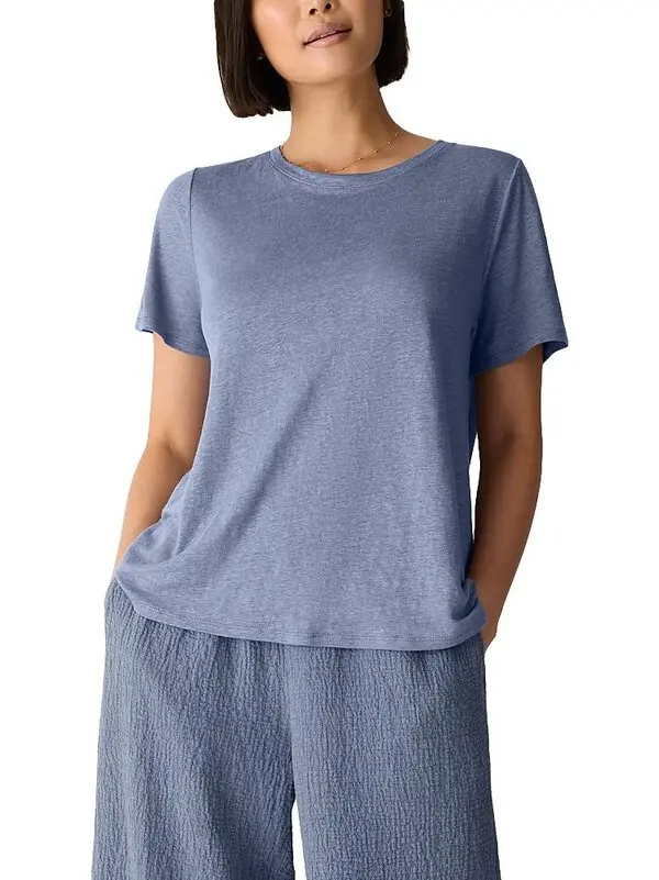 Eileen Fisher Crewneck Short Sleeve Tee - Haze
