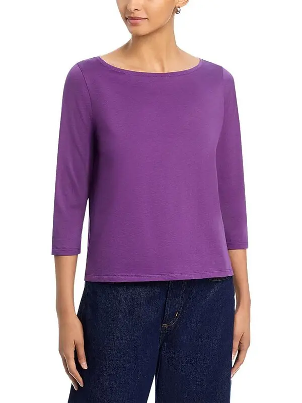 Eileen Fisher Bateau Neck Top - Dalia