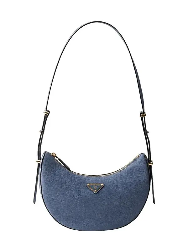 Prada Arque Small Nubuck Leather Bag - Blue