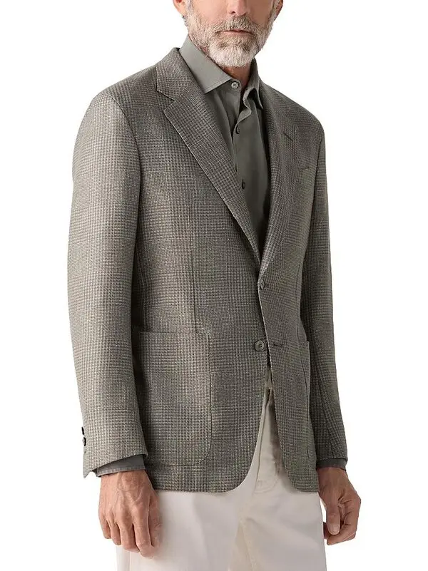Zegna Cashmere, Silk, And Linen Jacket - Dark Taupe