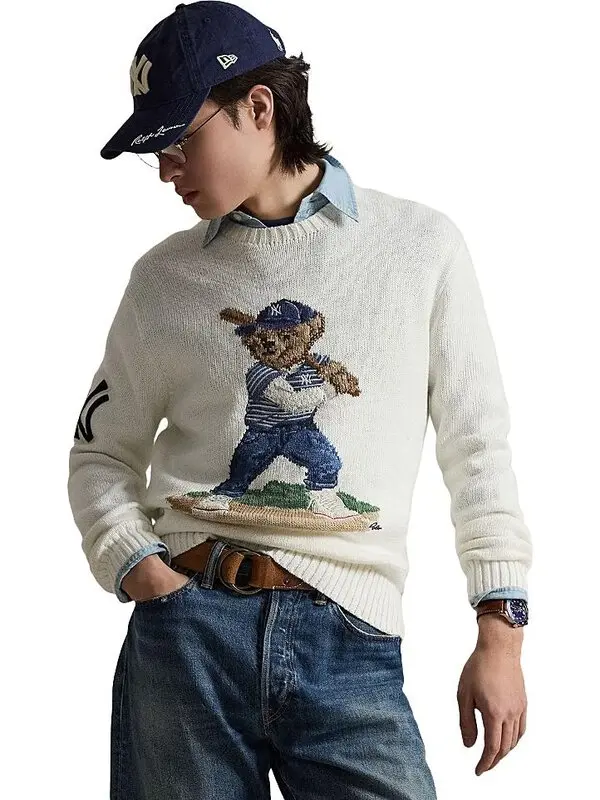 Polo Ralph Lauren Yankees Bear Sweater - White