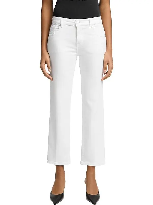 7 For All Mankind Calie Mid-rise Straight Ankle Jeans - Soleil