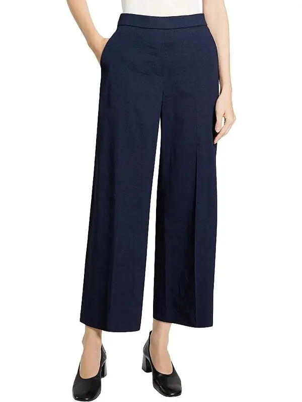 Theory Cropped Trousers - Midnight Navy