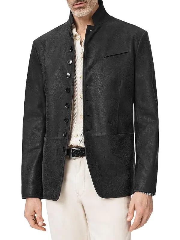 John Varvatos Woodward Suede Jacket - Charcoal