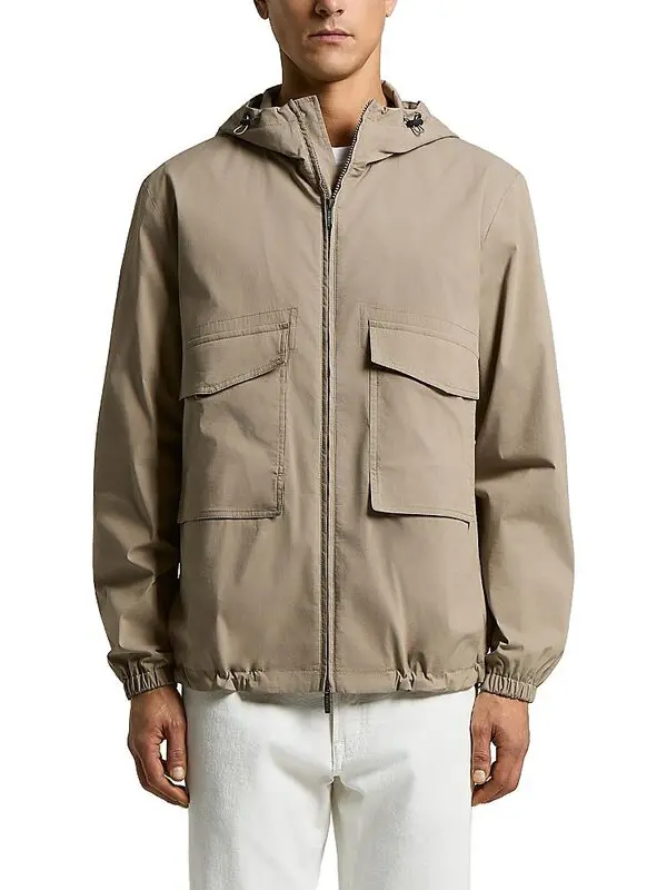 Peserico Hooded Zip Up Jacket - Mediterranean Brown