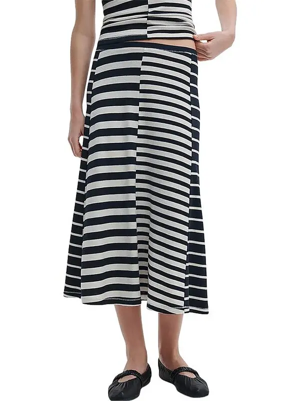 Rag & Bone The Knit Mixed Stripe Skirt - Salute Multi