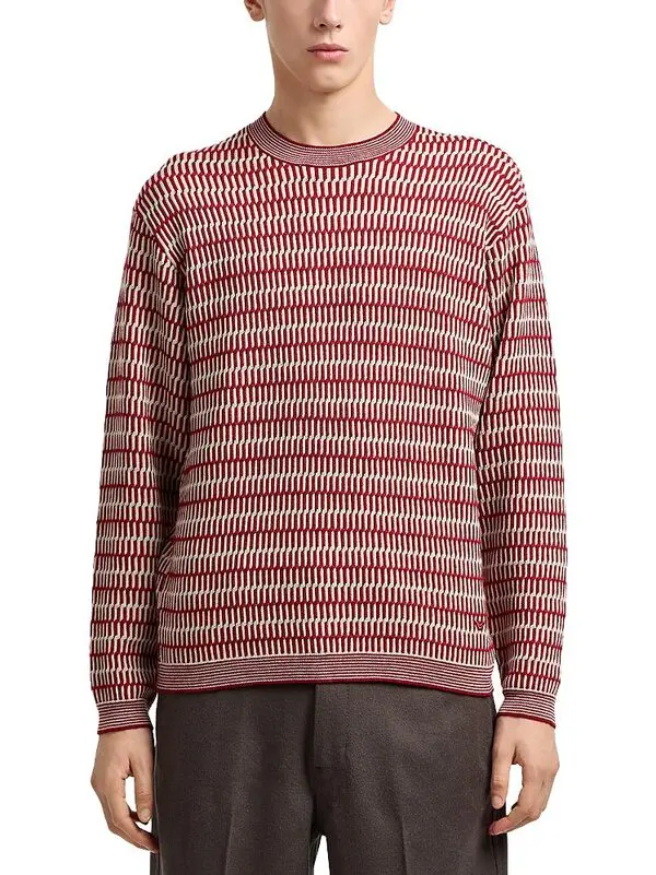 Emporio Armani Jacquard Virgin Wool Sweater - Multi