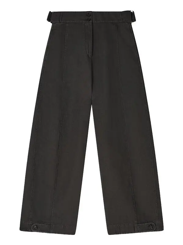 Emporio Armani Wide Leg Cotton Linen Pants - Fancy Green
