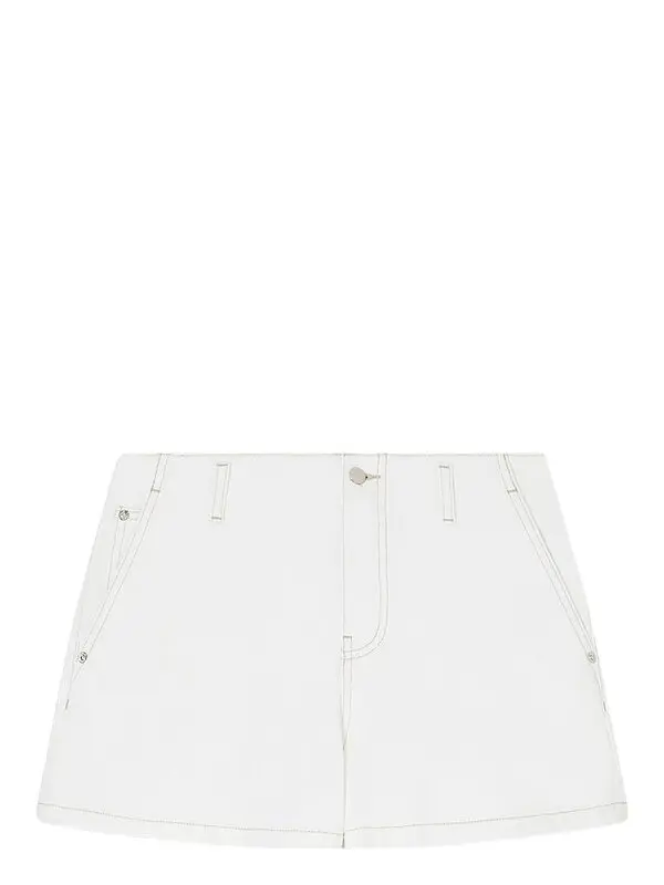 Emporio Armani Relaxed Fit High Rise Denim Shorts - Multi
