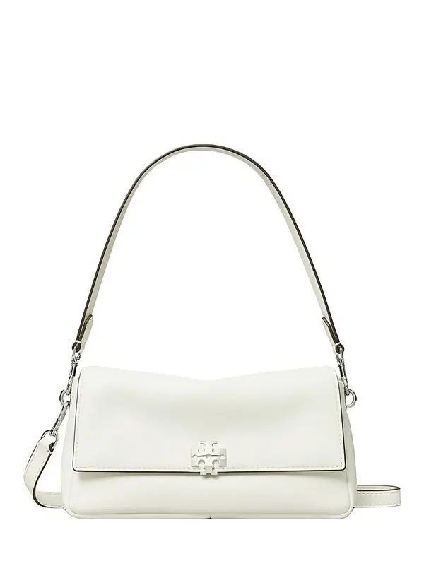 Tory Burch Charlie Small Leather Shoulder Bag - Bianco