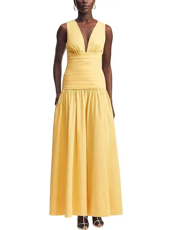 Shona Joy Campbell Gathered Maxi Dress - Soleil