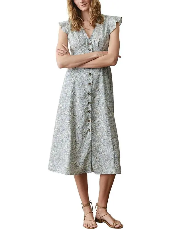 Marine Layer Camila Midi Dress - Cool Floral