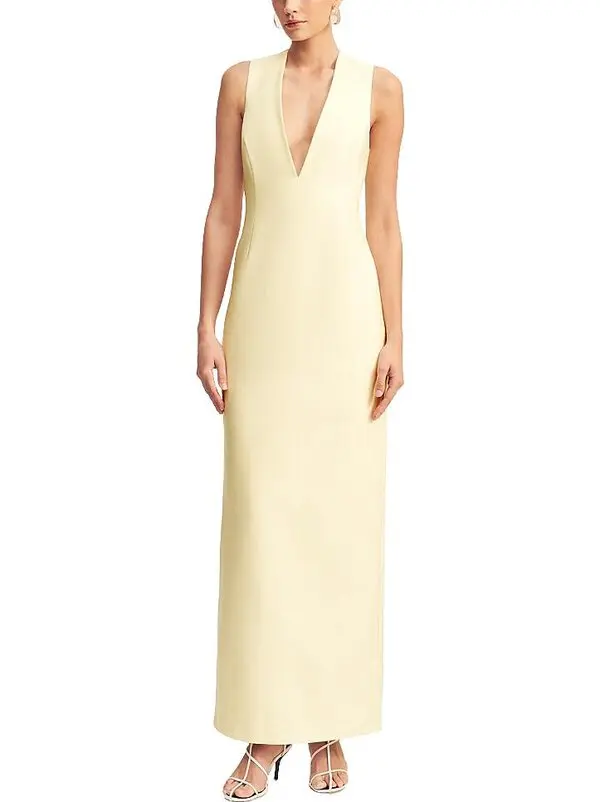 Shona Joy Otis Plunge Maxi Dress - Yuzu