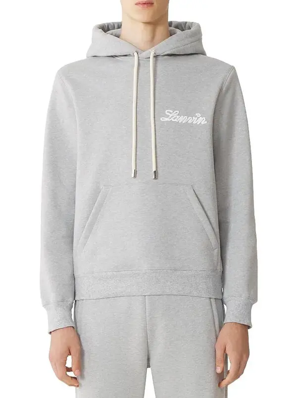 LANVIN Ribbon Logo Hoodie - Heather Grey