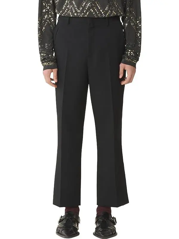 LANVIN Straight-leg Wool Trousers - Black.