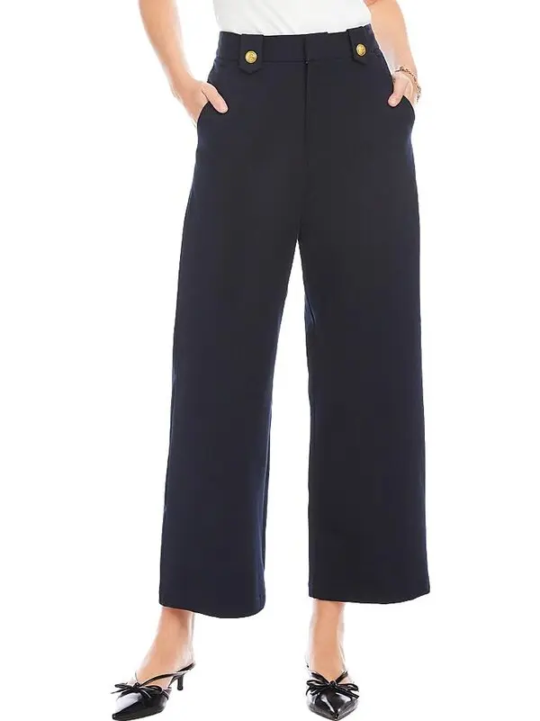 Fifteen Twenty Cropped Wide Leg Pants - Midnight Blue