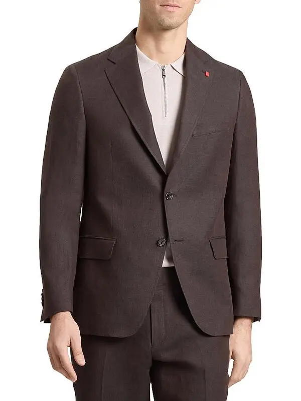 Ted Baker London Winfred Linen Modern Fit Suit Jacket - Chocolate