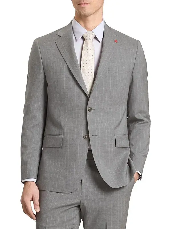 Ted Baker London Wright Stripe Modern Fit Suit Jacket - Grey/white