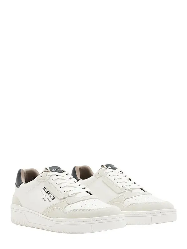 ALLSAINTS Regan Leather Lace-up Low Top Sneakers - Chalk White