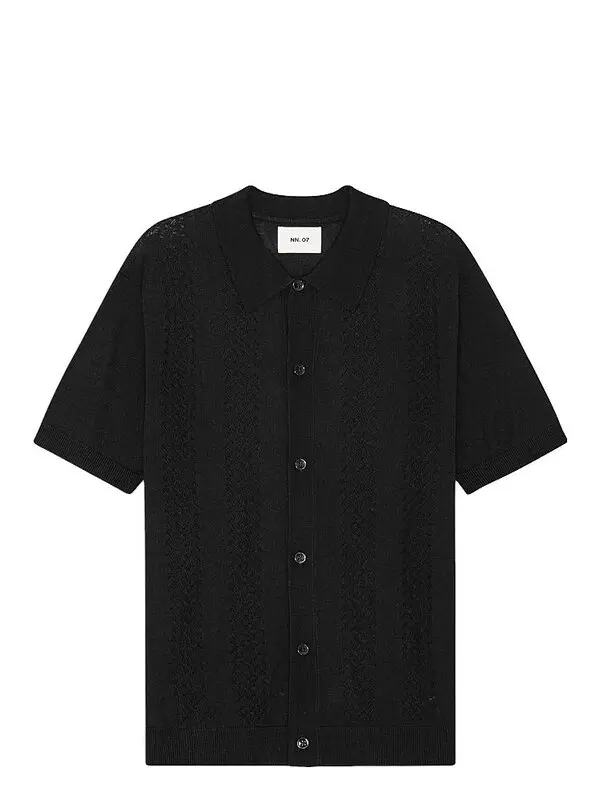 Nn07 Thor Button-up Cardigan Shirt - Deep Navy