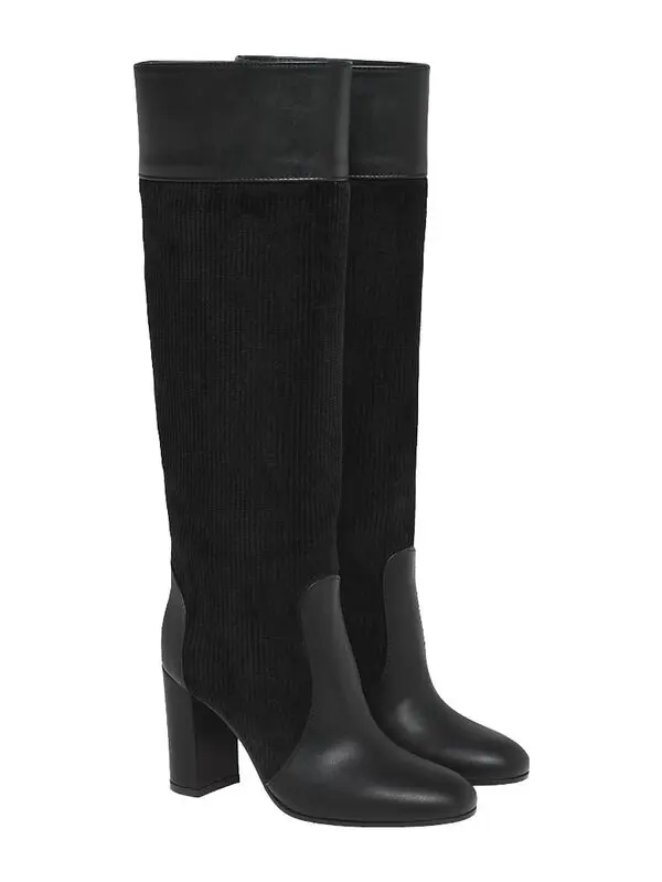 GIANVITO ROSSI Sheffield Boots - Black Laether And Fabric