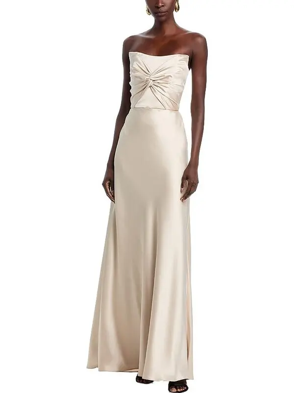 Amsale Aretha Dress - Champagne