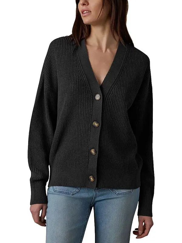 Faherty Brand Miramar Relaxed Cardigan - Washed Black