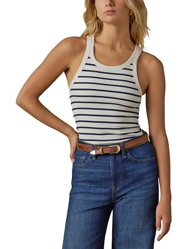 Faherty Brand Surfside Rib Tank - Salt Air Stripe