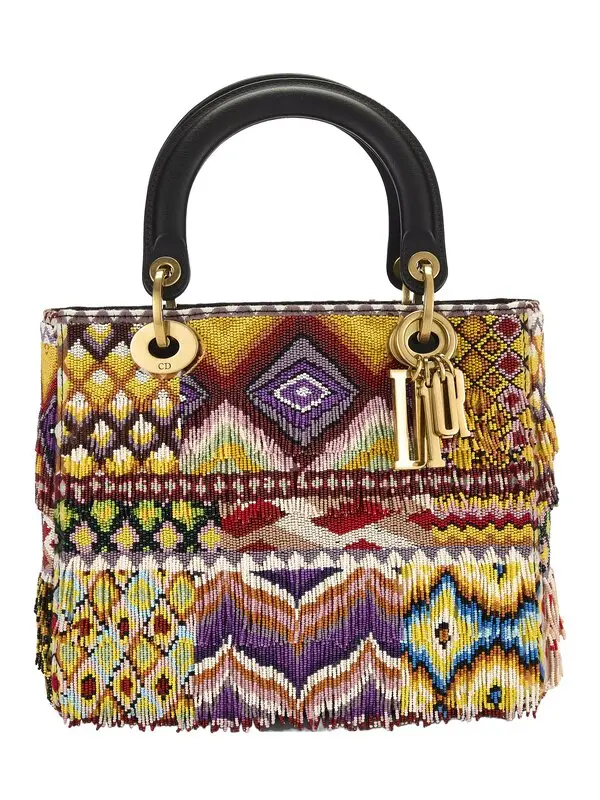 Dior Lady Embellished Handbag - Multi