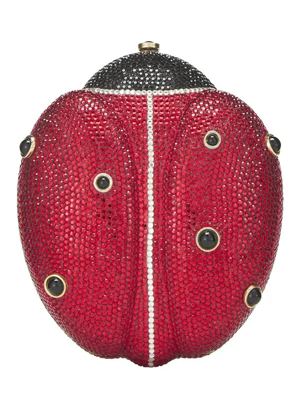 Judith Leiber Crystal Ladybug Minaudière - Red