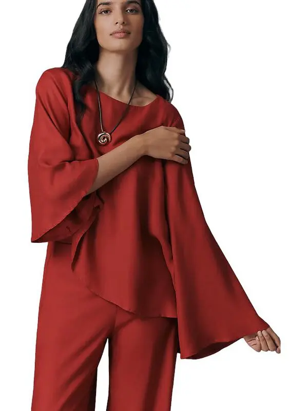 CACAY Bell Sleeve Blouse - Red