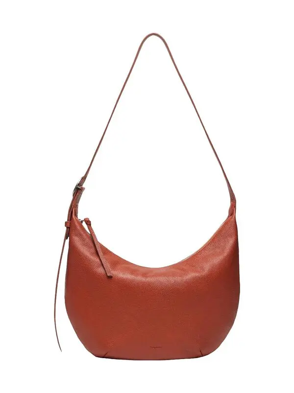 ORYANY Crescent Leather Shoulder Bag - Cognac
