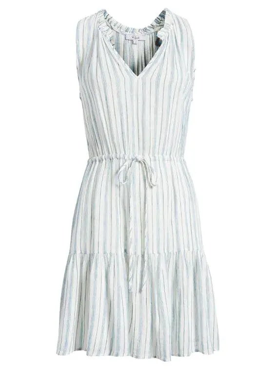 Rails Albany Stripe Tiered Linen Blend Dress - Windward Stripe
