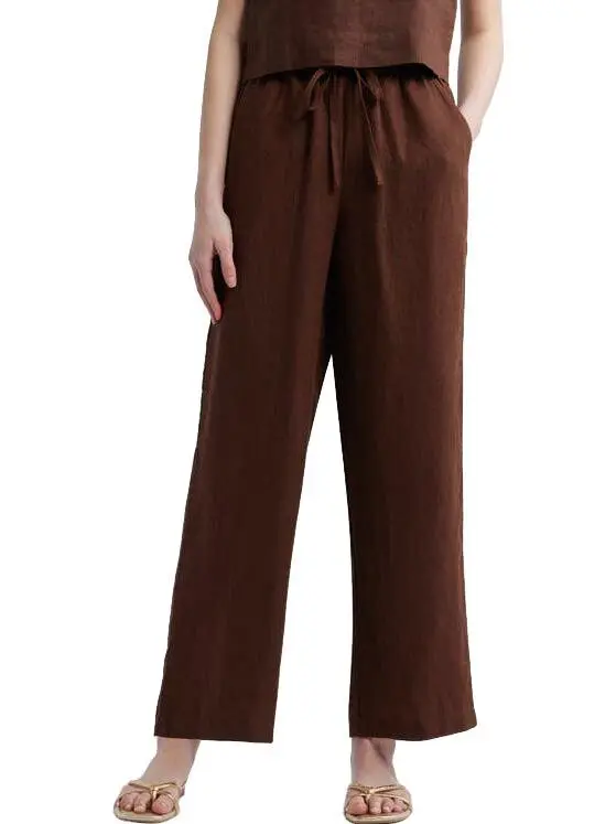 Rails Emmie Linen Drawstring Pants - Espresso