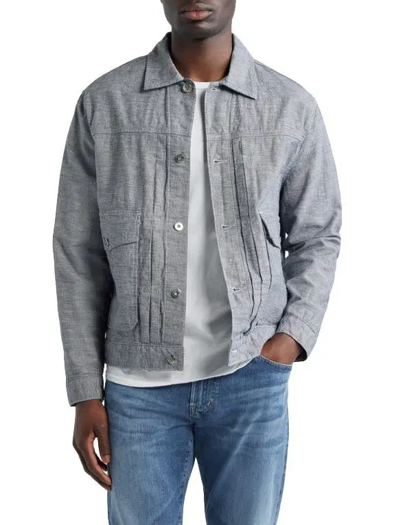 Ag Sid Cotton & Linen Trucker Jacket - Sterling