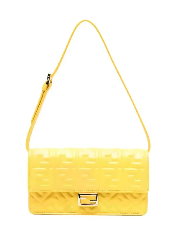 Fendi Baguette Wallet On Chain Crossbody Bag - Yellow