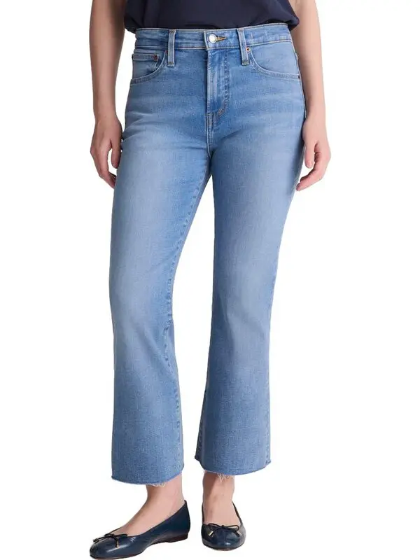 Madewell The Crop Flare Jeans - Coastal Blue Wash