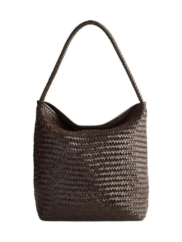 Madewell The Signature Woven Collection Bucket Bag - Coffee Bean