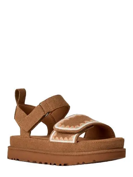 UGG Goldenstar Artistic Platform Sandal - Chestnut