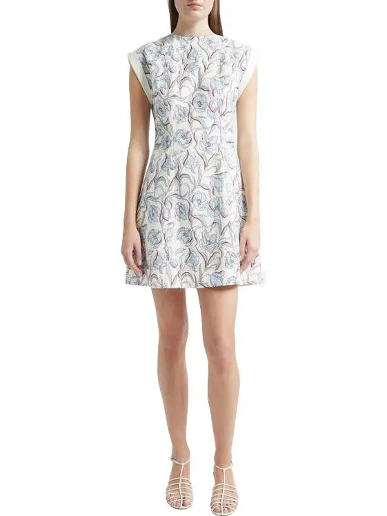 3.1 Phillip Lim Floral Minidress - Sky Blue Multi