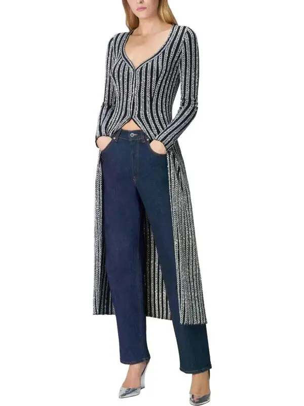 Missoni Striped Button Cardigan - Black