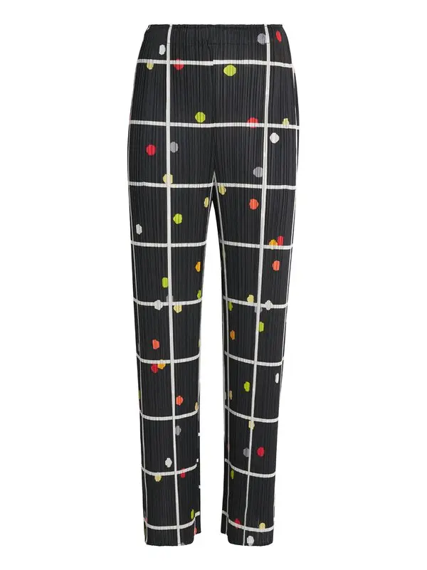 Issey Miyake Crossing Dots Pleated Trousers - Black