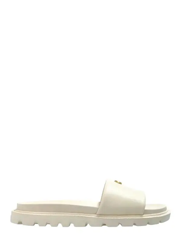 COACH Brynn Logo Detail Sandals - White
