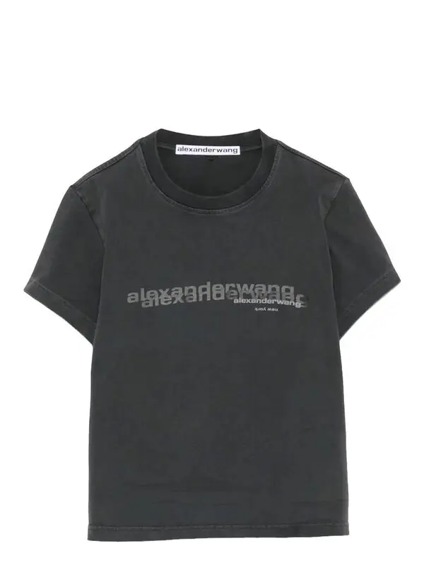 Alexander Wang Shrunken T-shirt - Washed Black