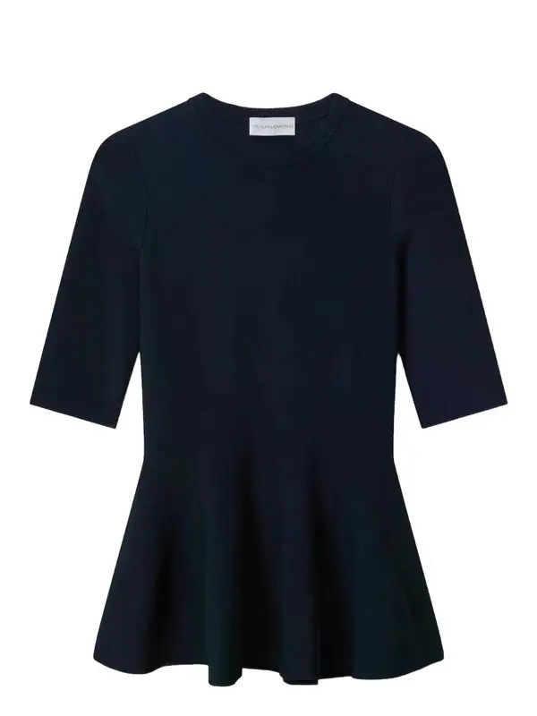 Stella McCartney Crew-neck Flared Blouse - Blue
