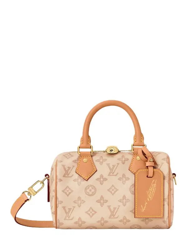 LOUIS VUITTON Speedy Bandouliere 20 Monogram Origine Lin Canvas - Tan