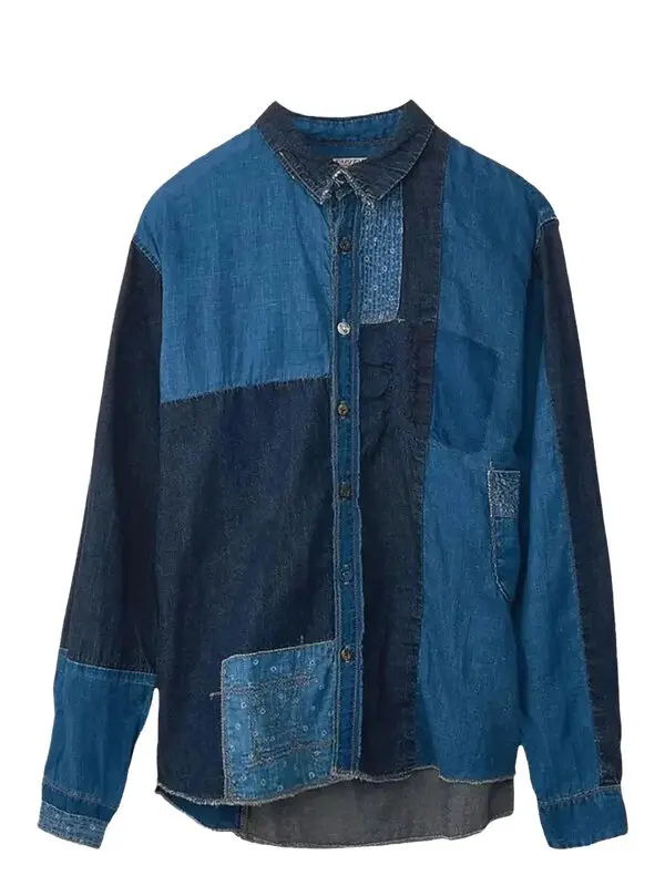 Kapital Cotton-linen Katmandu Shirt - Blue