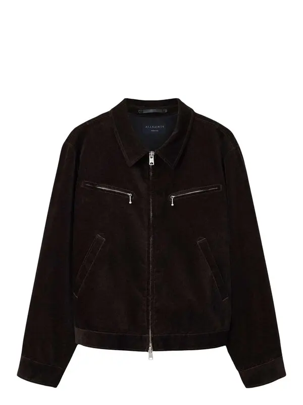 ALLSAINTS Suede Korey Jacket - Brown